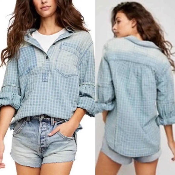 We The Free | Tops | Free People Glacier Bay Button Down Shirt | Poshmark